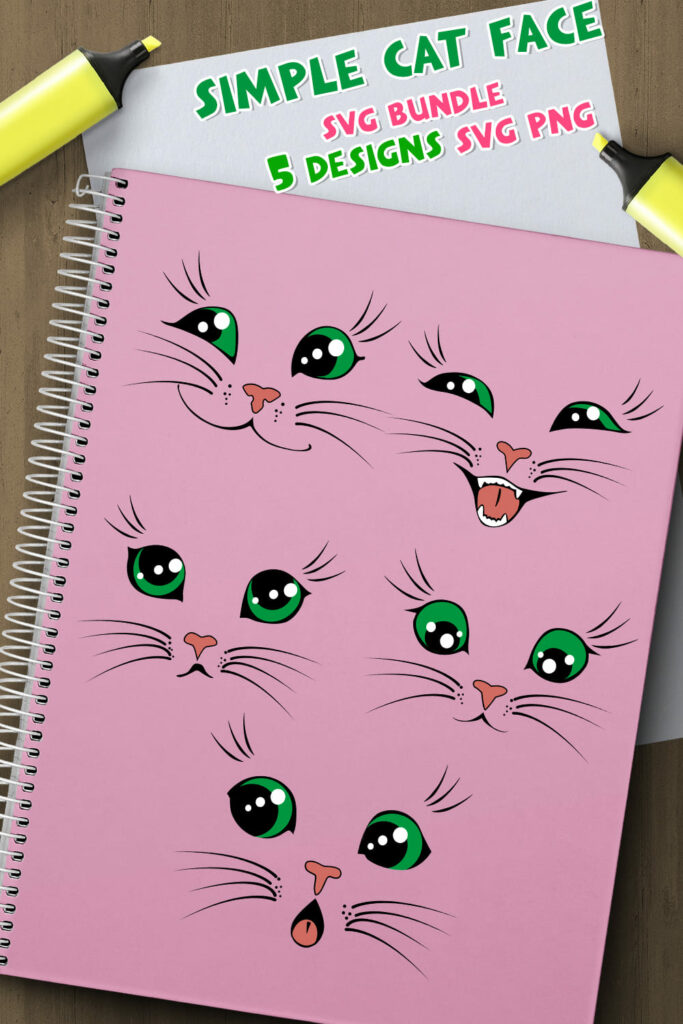 5 Simple Cat Face SVG Designs – MasterBundles