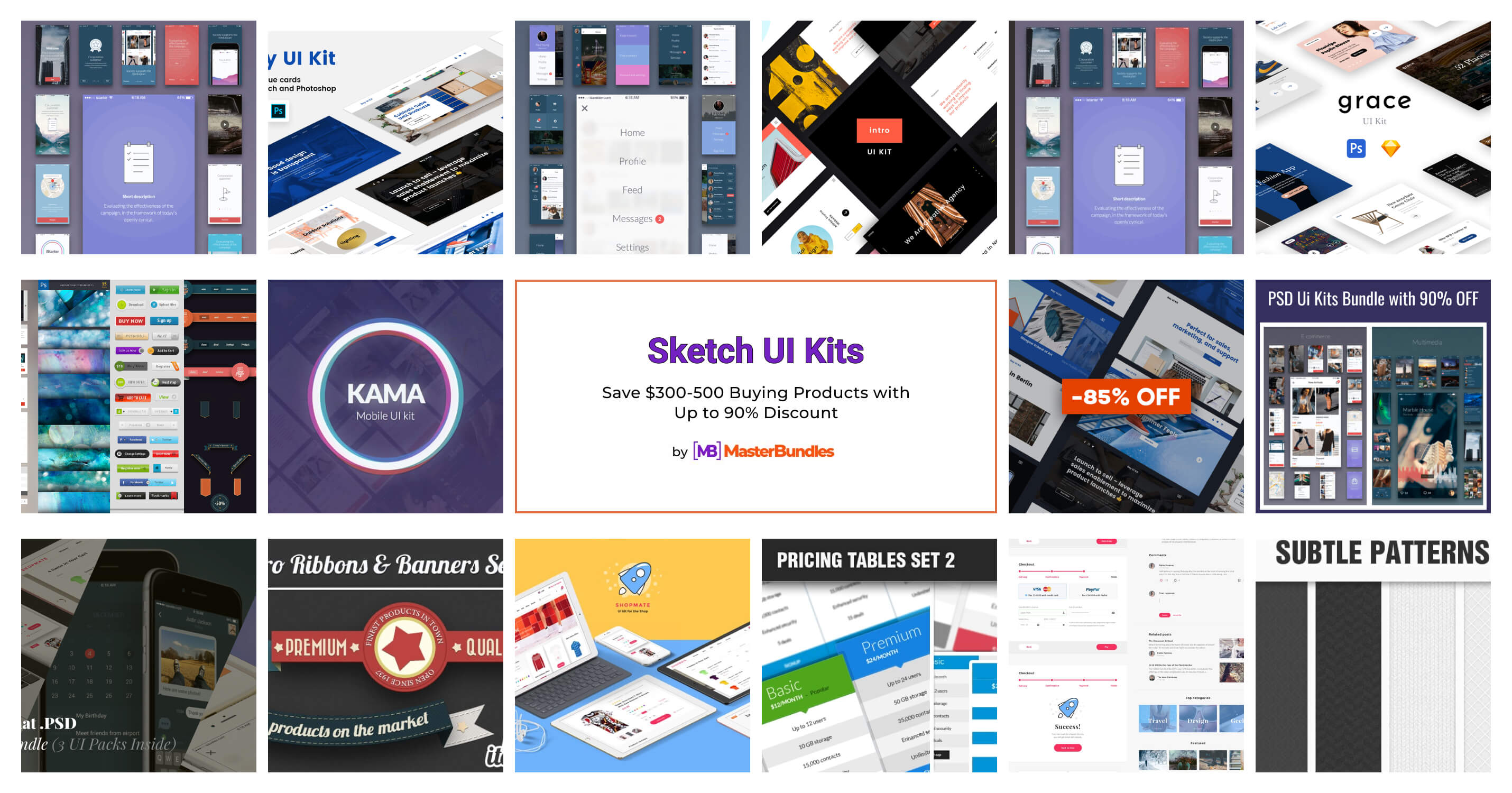 20+ Sketch UI Kits 2025 - MasterBundles
