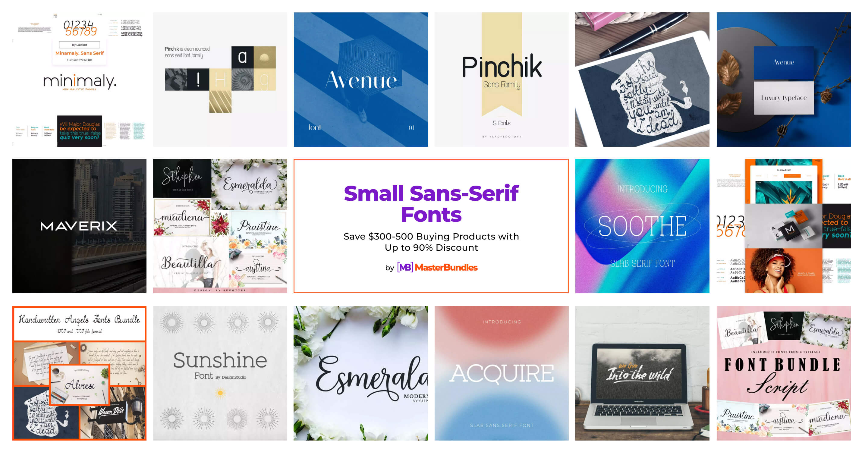 14+ Small Sans-Serif Fonts 2024 - MasterBundles