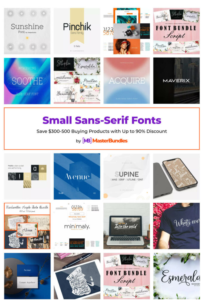 13+ Small Sans-Serif Fonts 2024 - MasterBundles