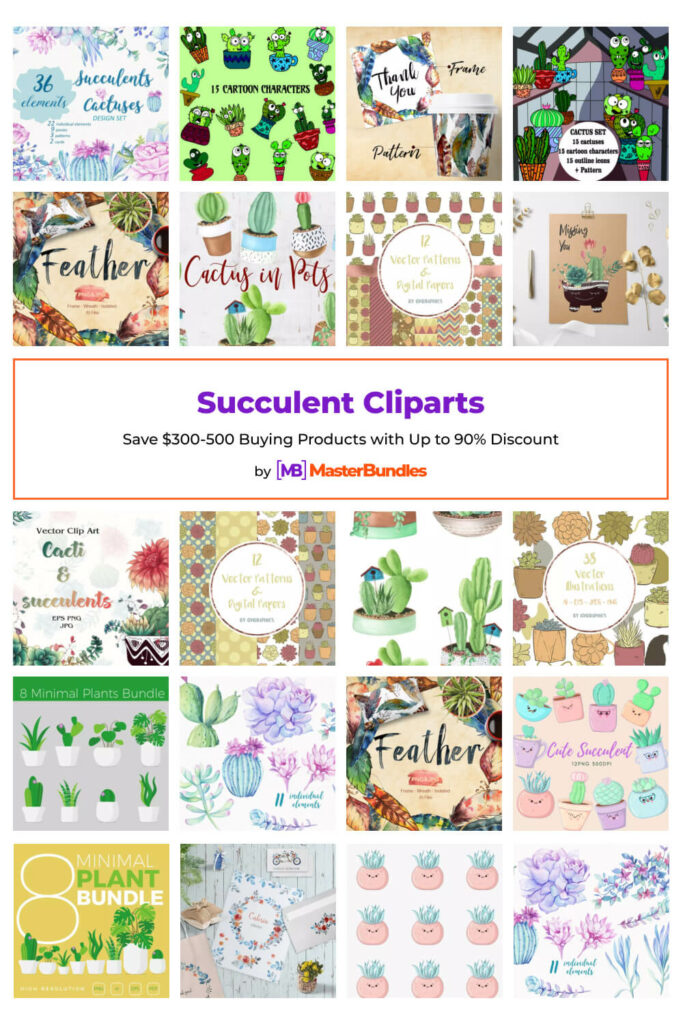 90+ Succulent Cliparts for 2026 - MasterBundles