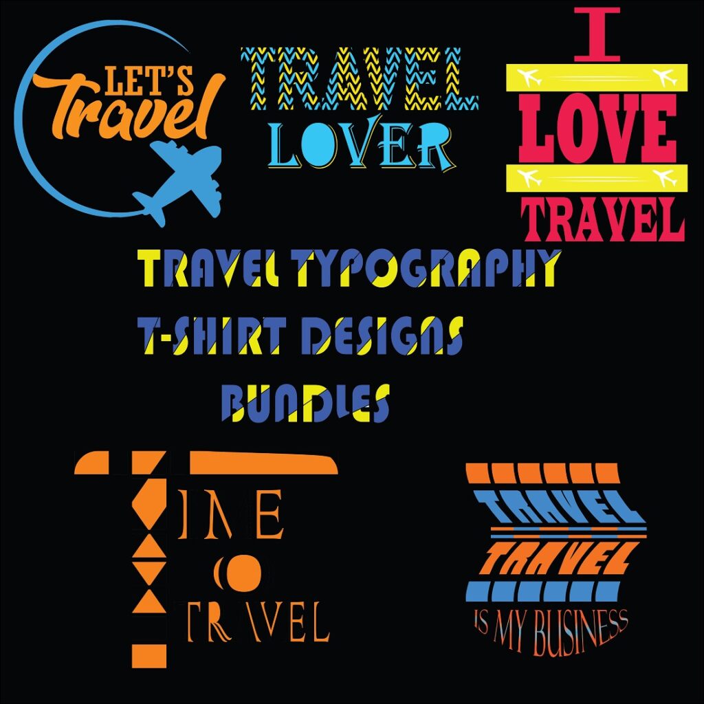 Travel Typography T-shirt Designs Bundle - MasterBundles