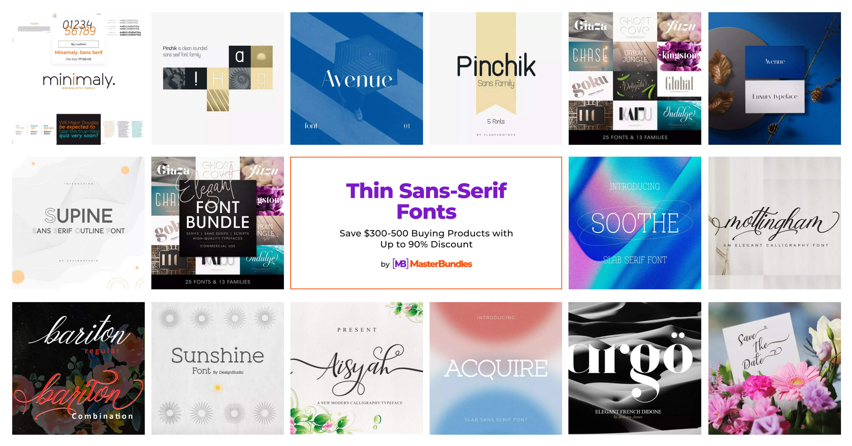21+ Thin Sans-Serif Fonts 2025 - MasterBundles