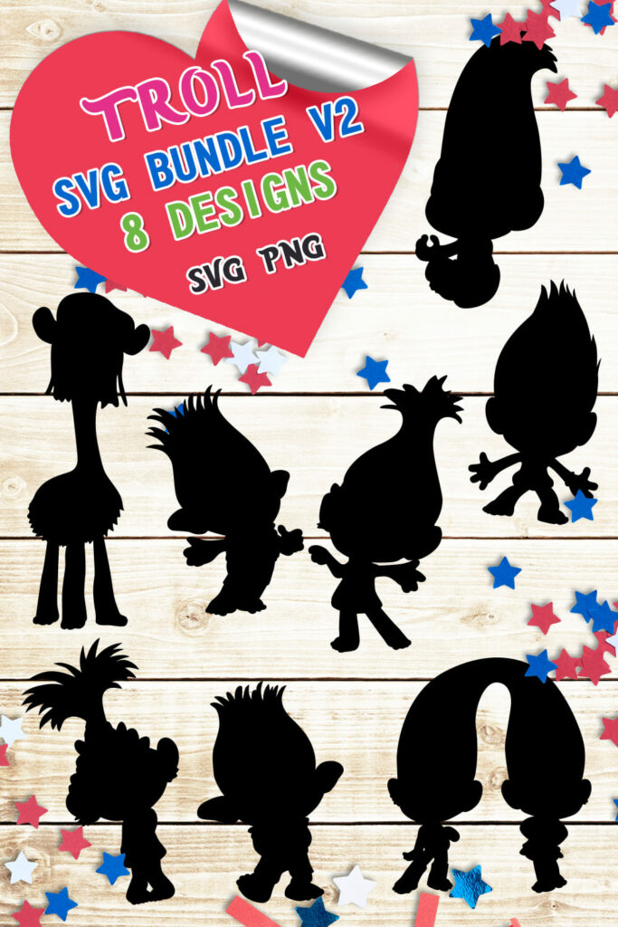 Troll SVG Silhpuette: 8 Designs – MasterBundles