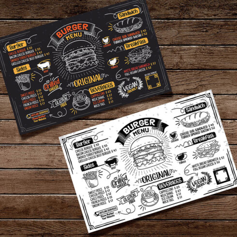 Burger Menu Set Vector Design - Only $9 - MasterBundles