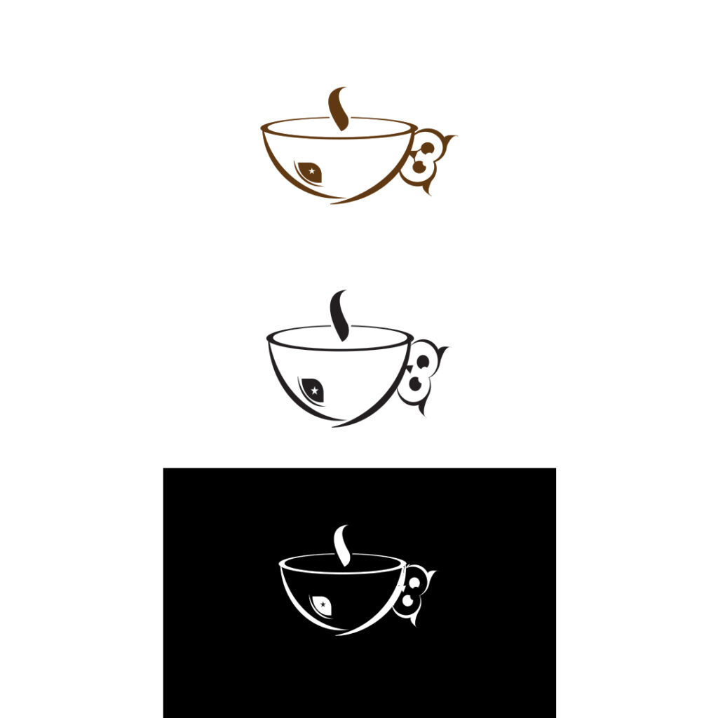 3 versions of Night Cafe Logo - coffee and owl - MasterBundles
