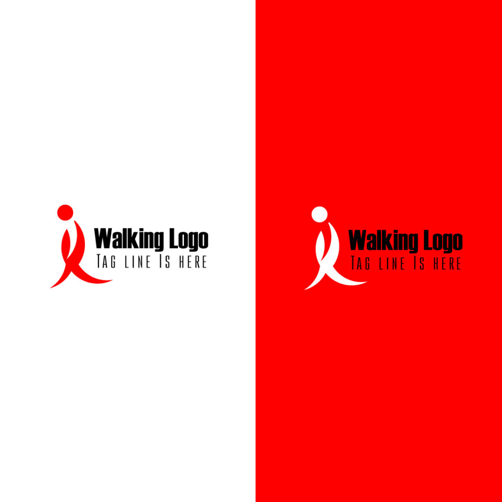 Walking Logo - MasterBundles