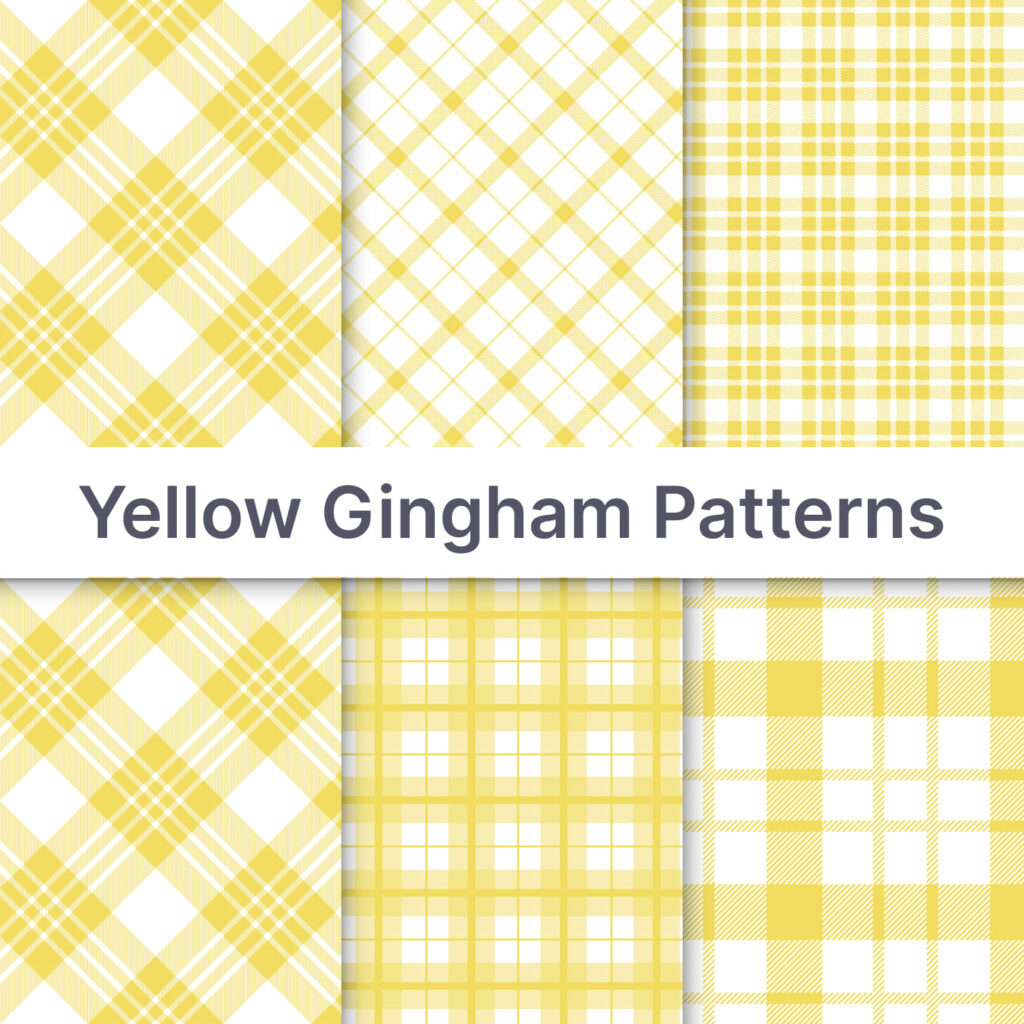 Yellow Gingham Patterns – MasterBundles