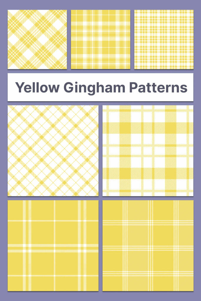 Yellow Gingham Patterns – MasterBundles