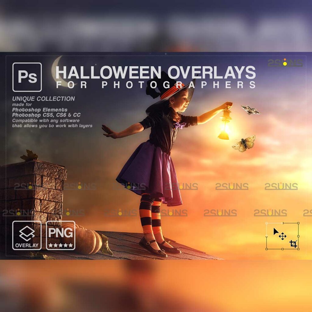 Halloween clipart Halloween overlay, Photoshop overlay - MasterBundles