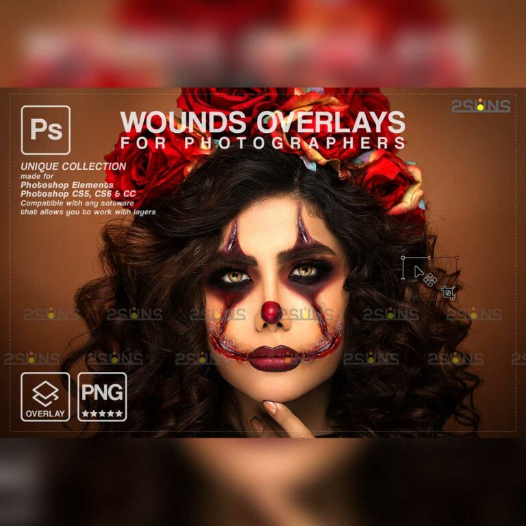 Wounds and scars Blood splatter photoshop overlay - MasterBundles