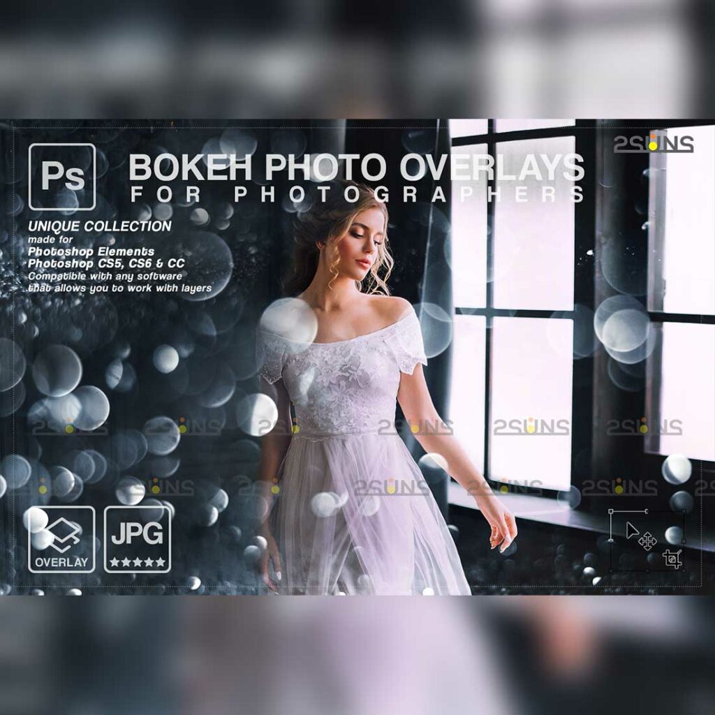 Christmas string light overlay, Fairy bokeh overlay - MasterBundles