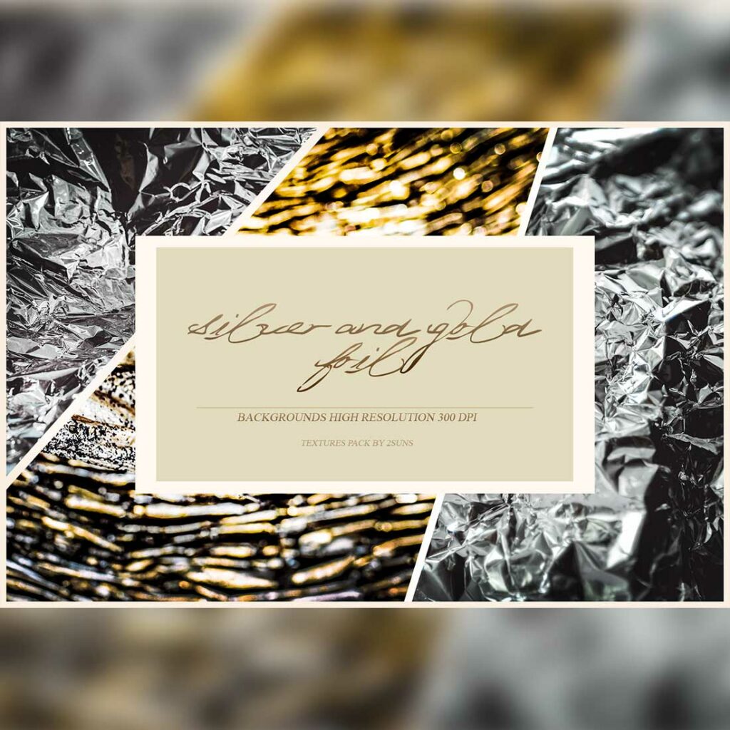 Foil digital paper, Silver paper, Gold metallic background, Grunge ...