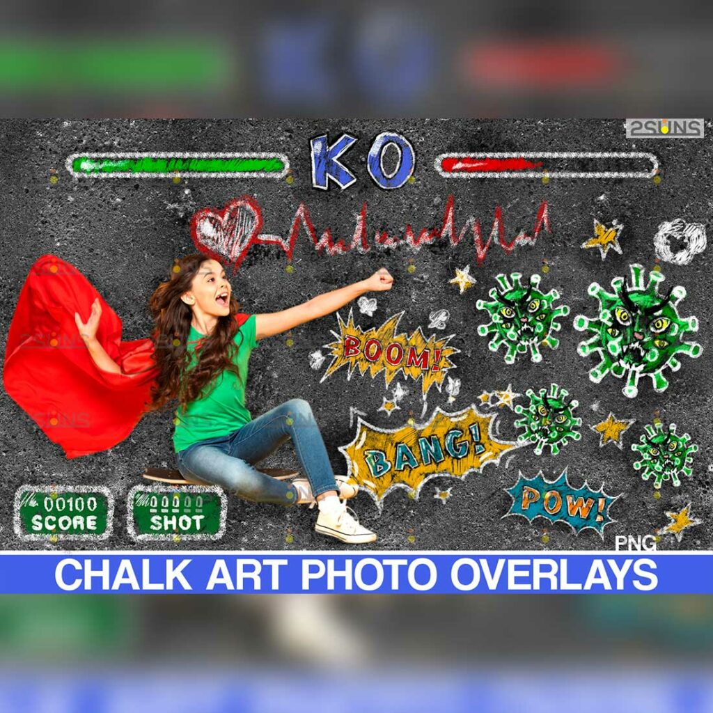 Chalkboard CV clipart Photoshop overlay Chalk art - MasterBundles