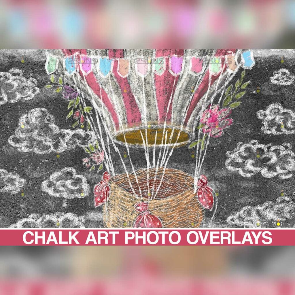 Sidewalk Chalk art Overlay, Aerostatico Chalk Art - MasterBundles