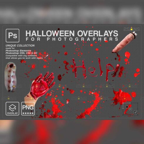 Wounds and scars Blood splatter photoshop overlay - MasterBundles