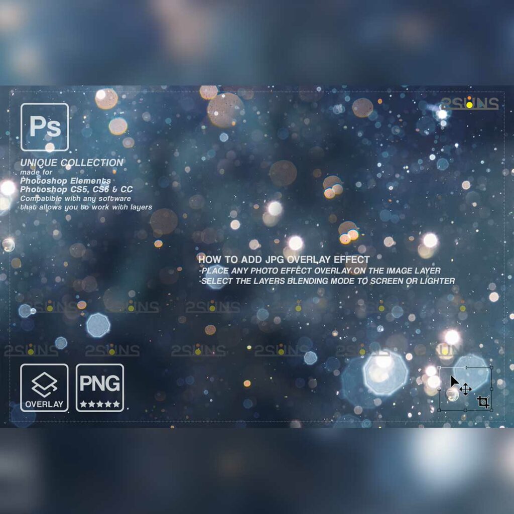 Glitter overlay, Lens flare overlay, Gold Bokeh light - MasterBundles