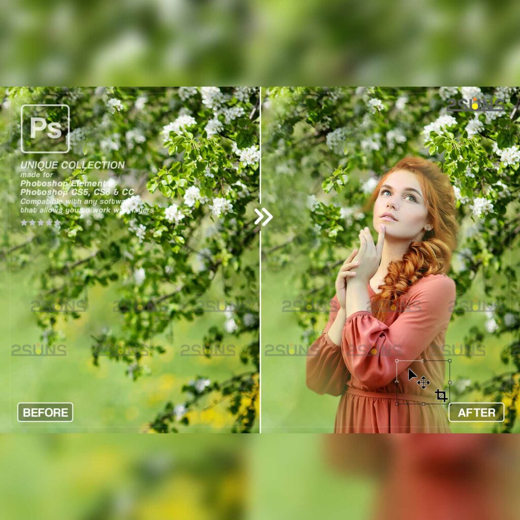 Blooming backdrop photoshop background floral portrait art - MasterBundles