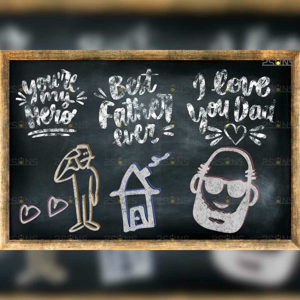 Overlay Father's day Sidewalk Chalk art - MasterBundles