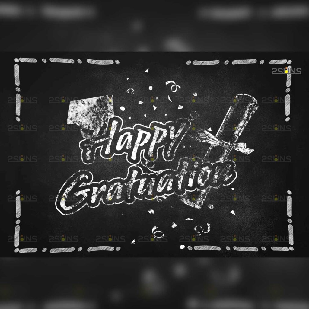 Overlay Graduation day Sidewalk Chalk Art - MasterBundles