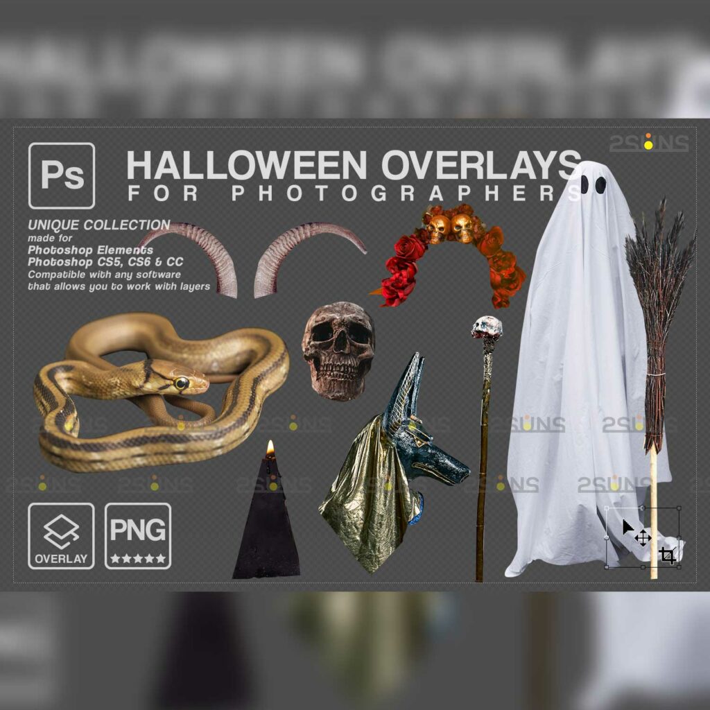 Halloween clipart Halloween overlay, Photoshop overlay - MasterBundles