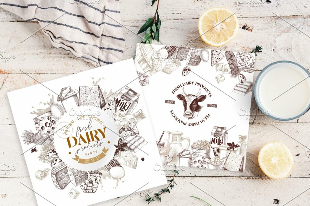 Farm Fresh Dairy Products Collection – MasterBundles