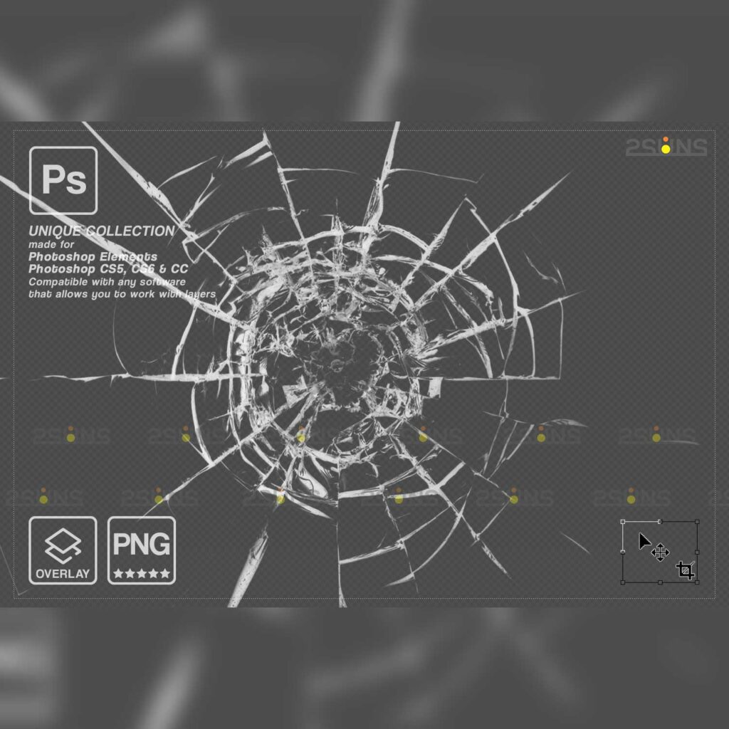 Broken Glass Photoshop Overlay, Halloween Photoshop overlay - MasterBundles