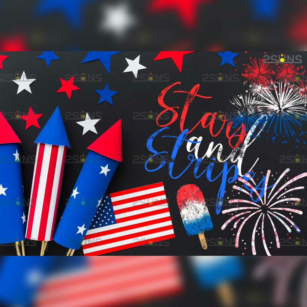 Chalk art overlay 4th of July, Photoshop overlay - MasterBundles