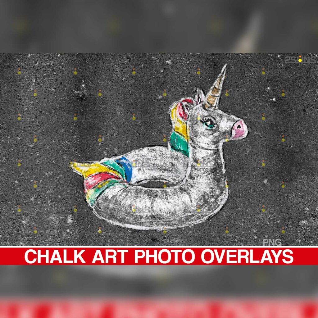 Sidewalk Chalk art Overlay, Summer backdrop and Beach Chalk - MasterBundles