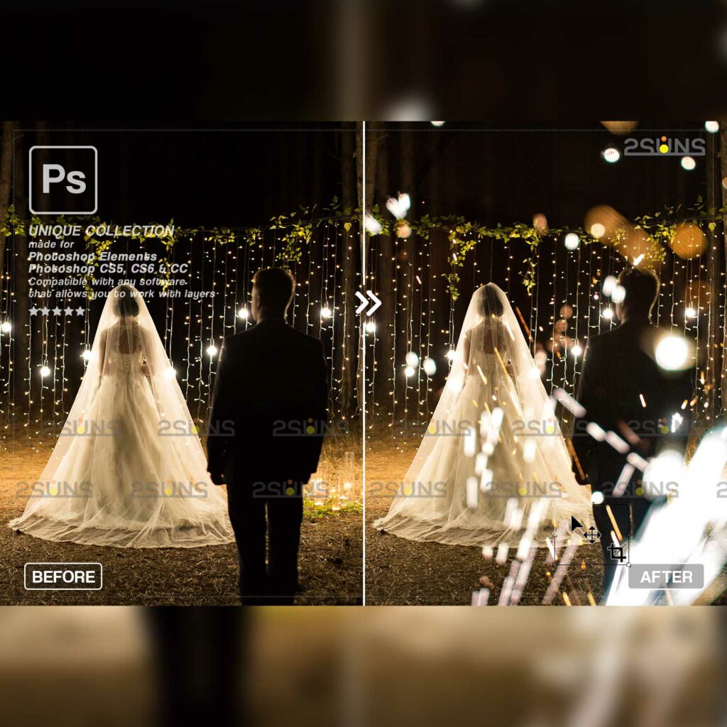 Wedding sparkler overlays, Sparkler overlay - MasterBundles