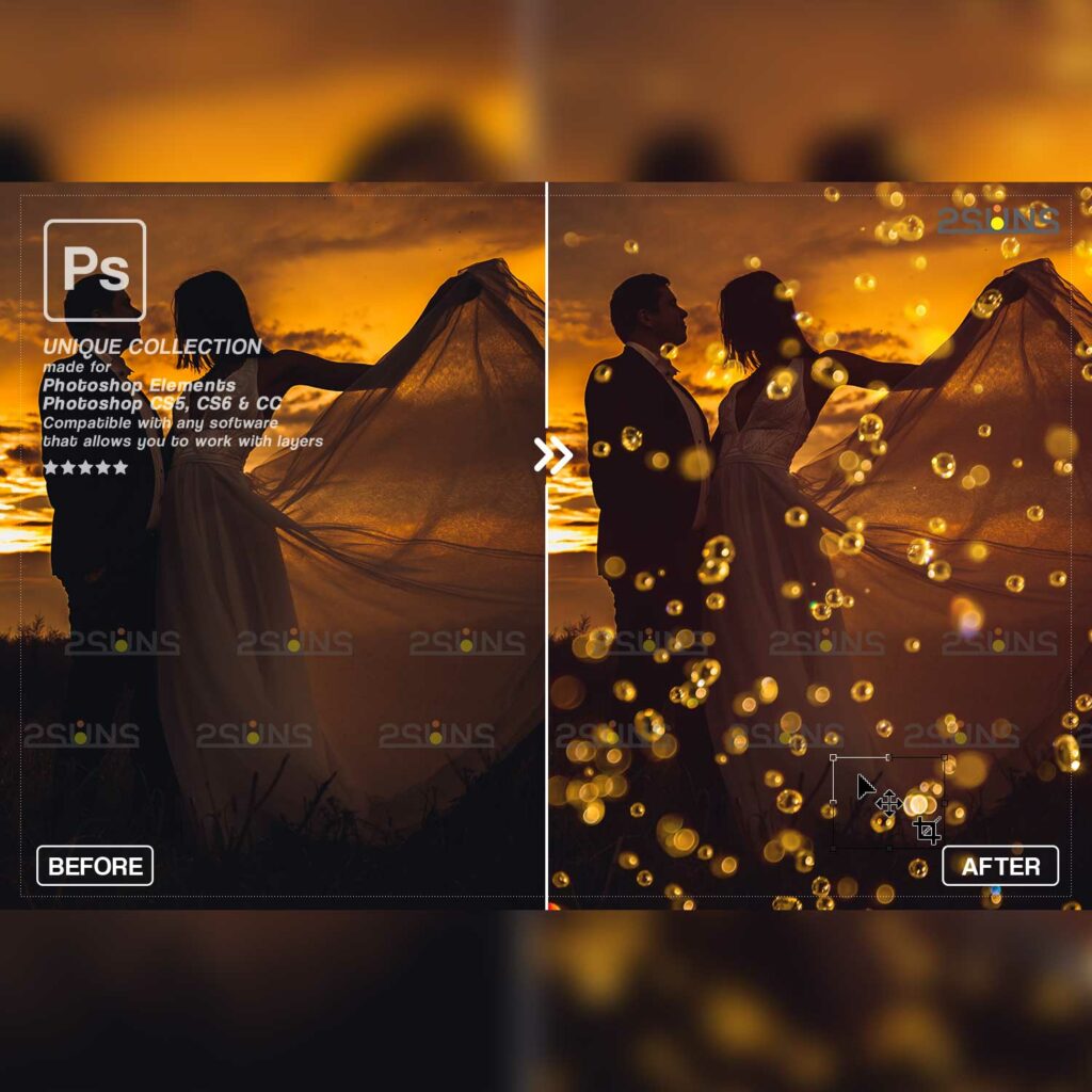 Christmas string light overlay, Fairy bokeh overlay - MasterBundles