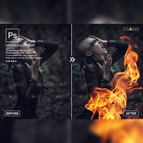 Photoshop fire, Halloween overlay, Photoshop overlay - MasterBundles