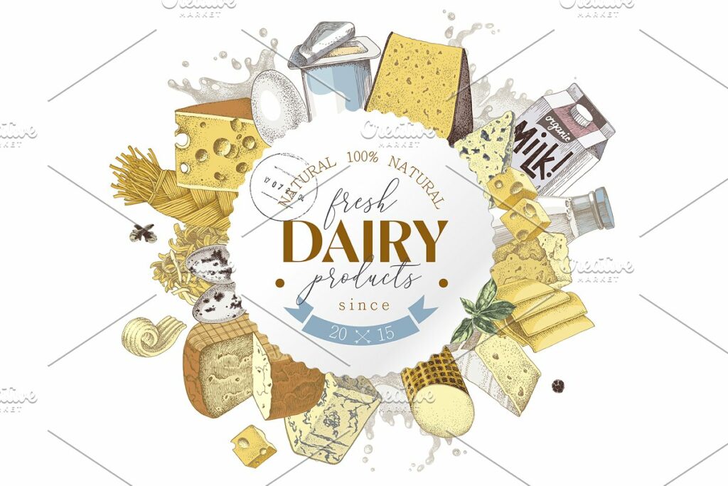 Farm Fresh Dairy Products Collection – MasterBundles