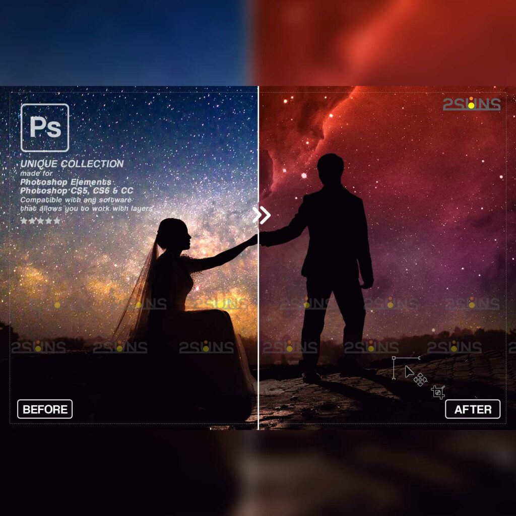 Night Sky Overlays, Pastel sky, sky overlay textures - MasterBundles