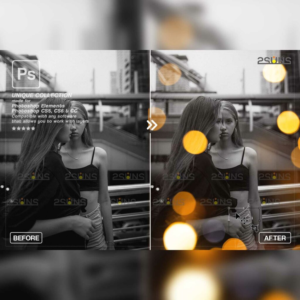 Christmas string light overlay, Fairy bokeh overlay - MasterBundles