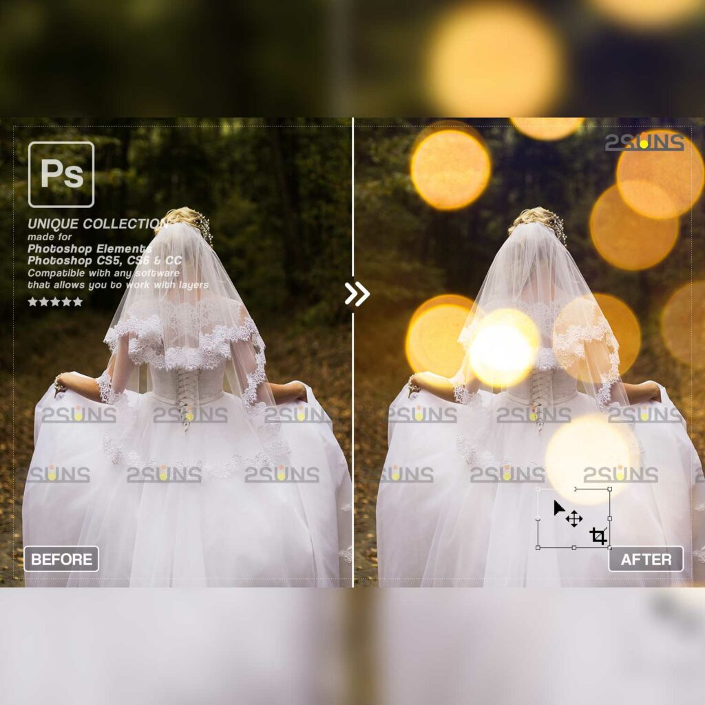 Christmas string light overlay, Fairy bokeh overlay - MasterBundles