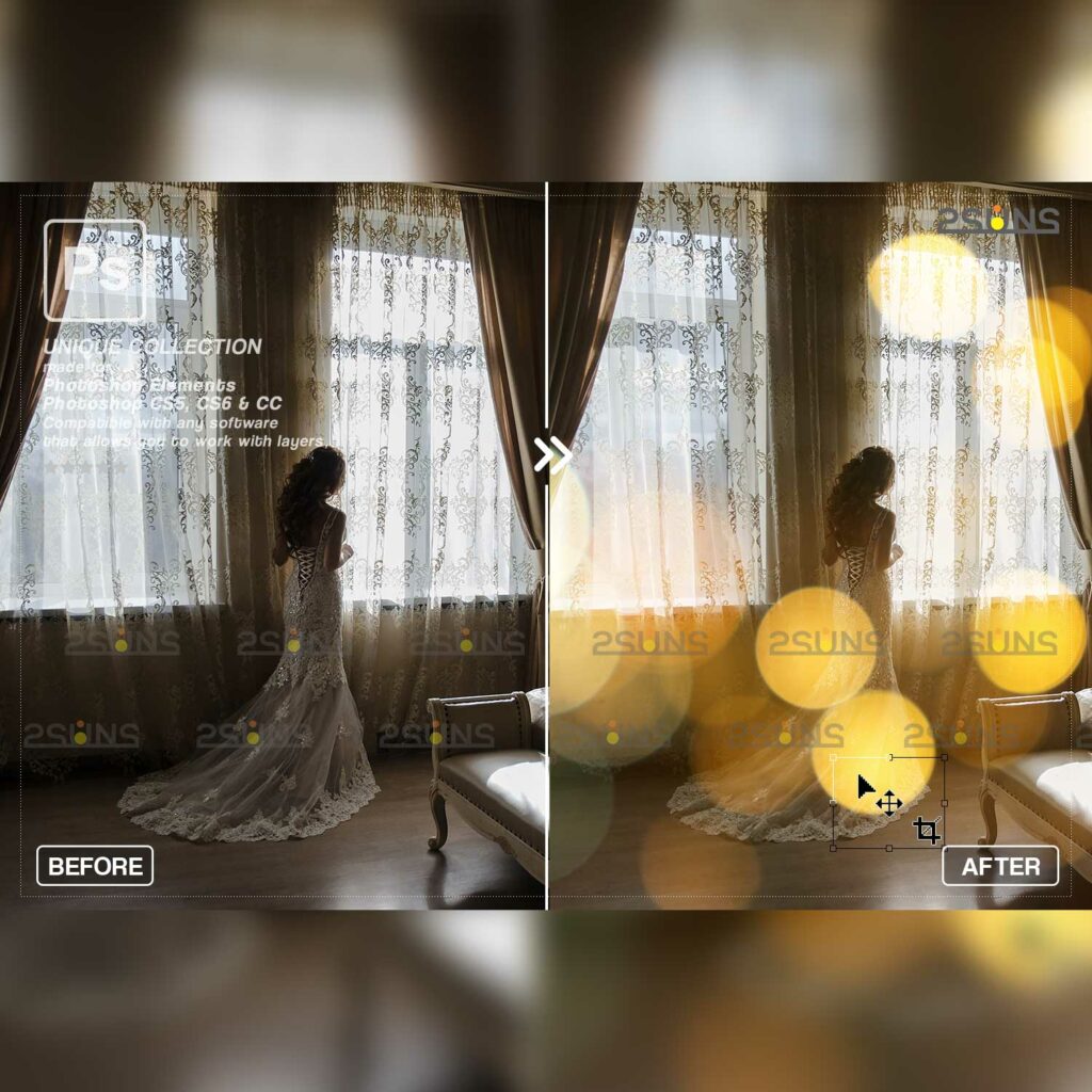 Christmas string light overlay, Fairy bokeh overlay - MasterBundles