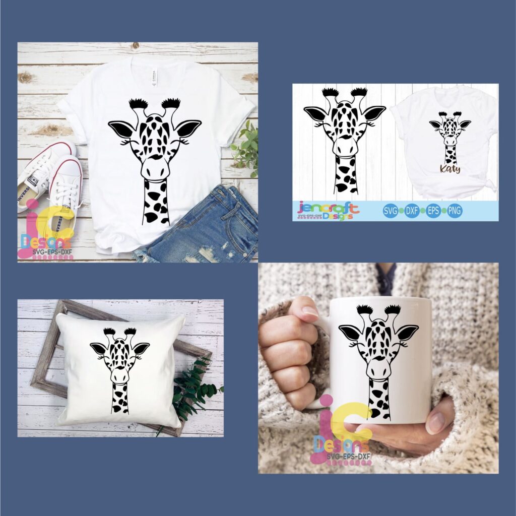 Baby Giraffe Face SVG, Cute Fun Safari Giraffe Head Cut File ...