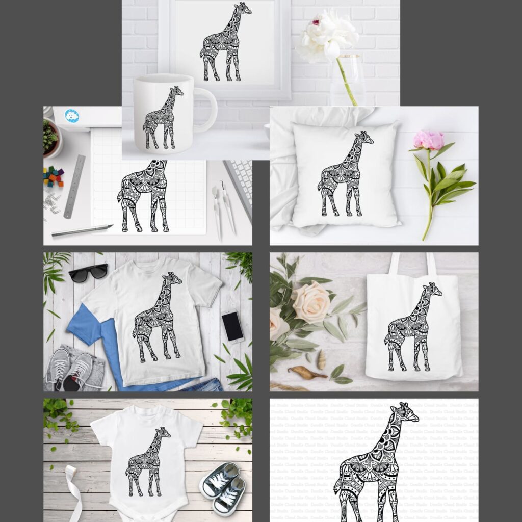 Giraffe Mandala SVG, Giraffe Clipart – MasterBundles