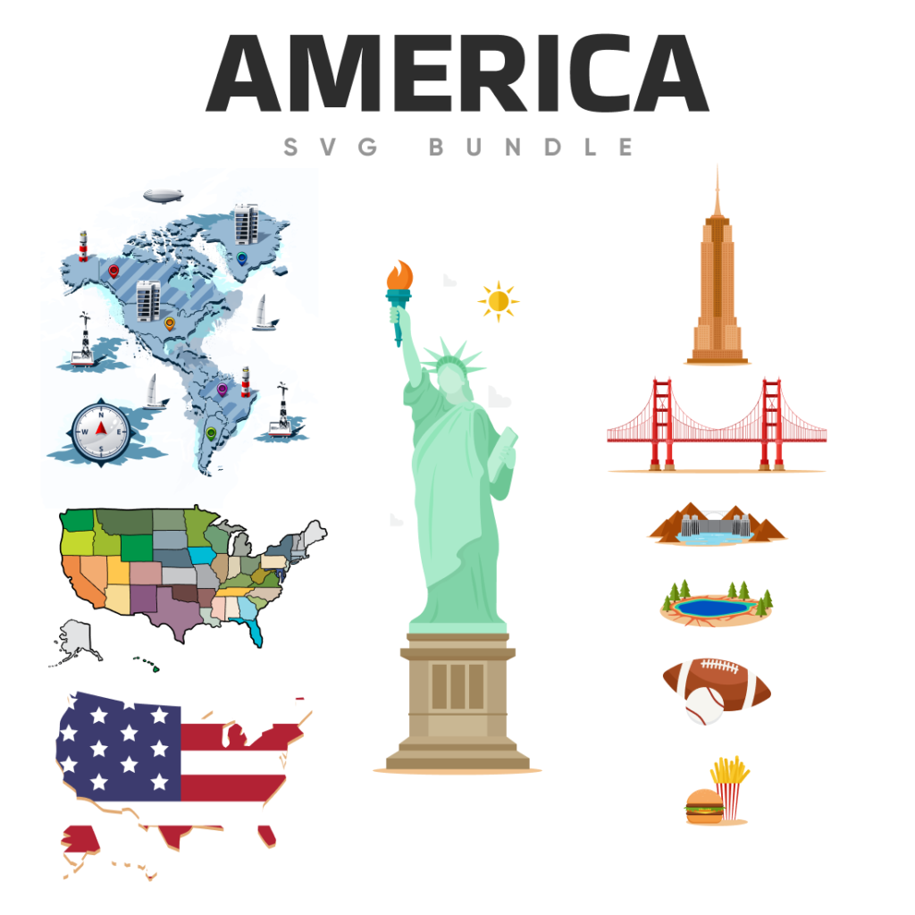 6 America SVG designs – MasterBundles