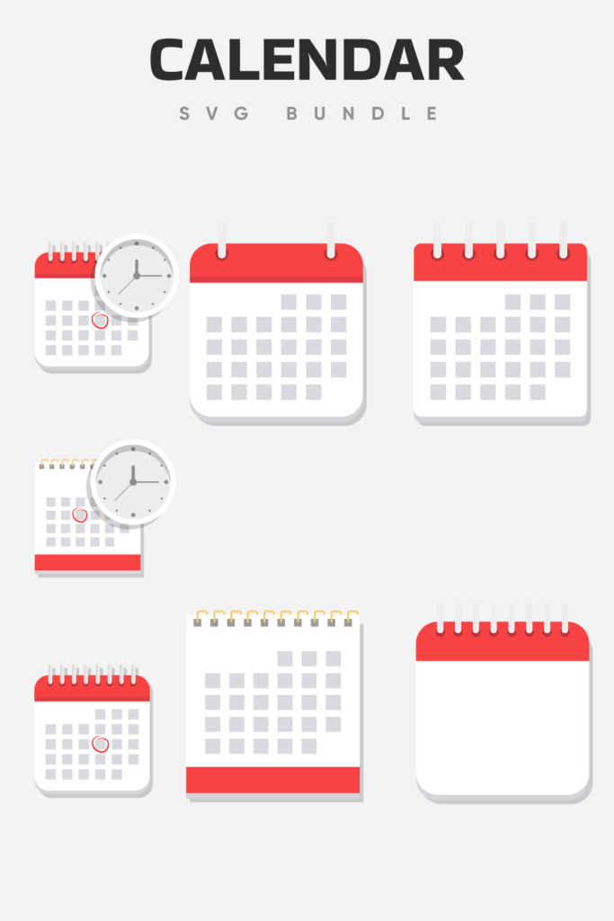 7 Calendar SVG Designs – MasterBundles