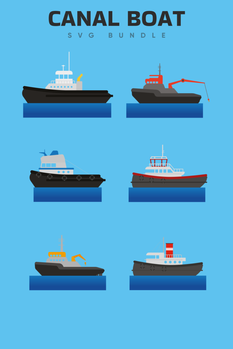 Canal Boat SVG Designs – MasterBundles
