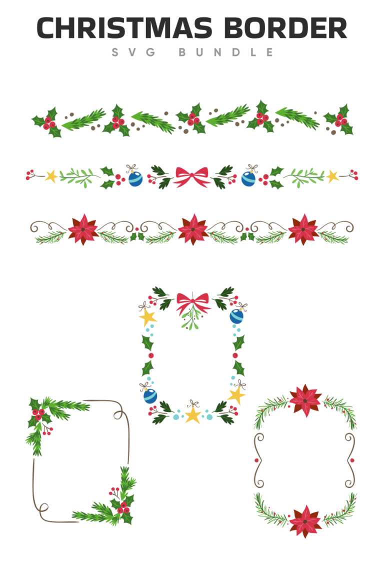 Christmas Border SVG Designs – MasterBundles
