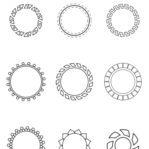 Circle Border SVG Designs | Master Bundles