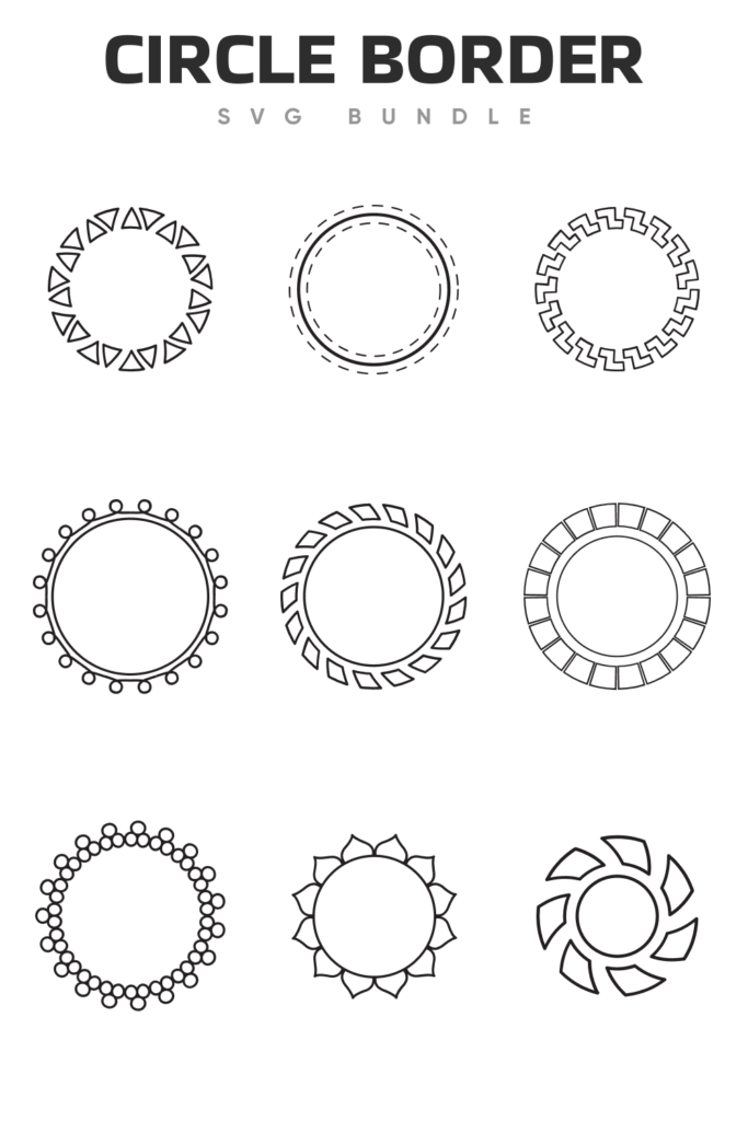 Circle Border SVG Designs – MasterBundles