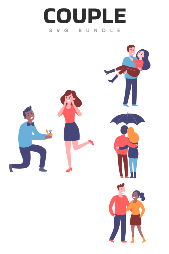 4 Couple SVG Designs – MasterBundles