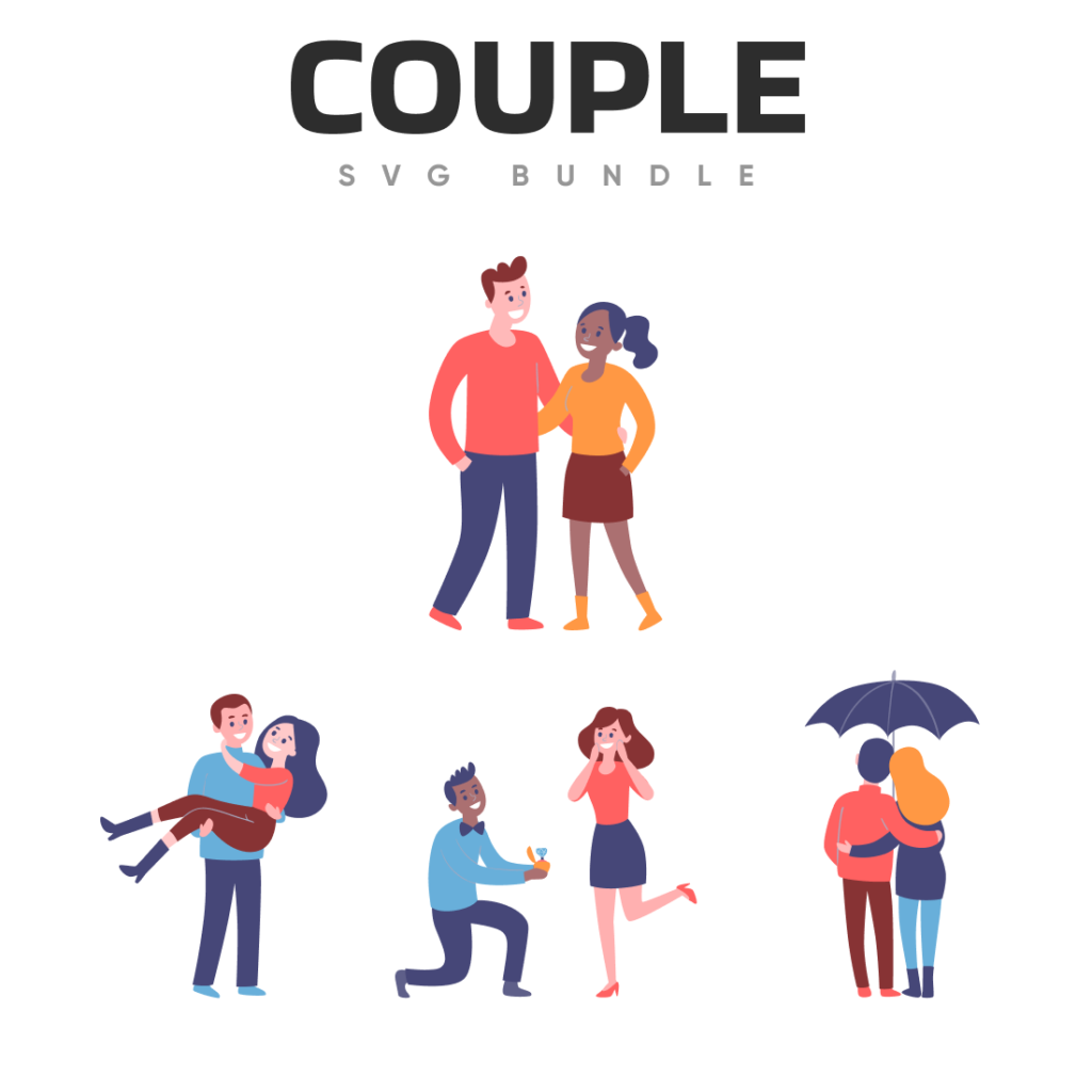 4 Couple SVG Designs – MasterBundles