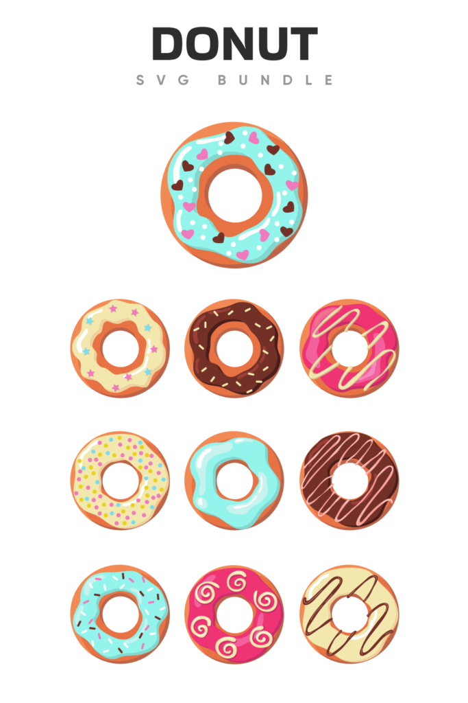 10 Cute Donut SVG Designs – MasterBundles