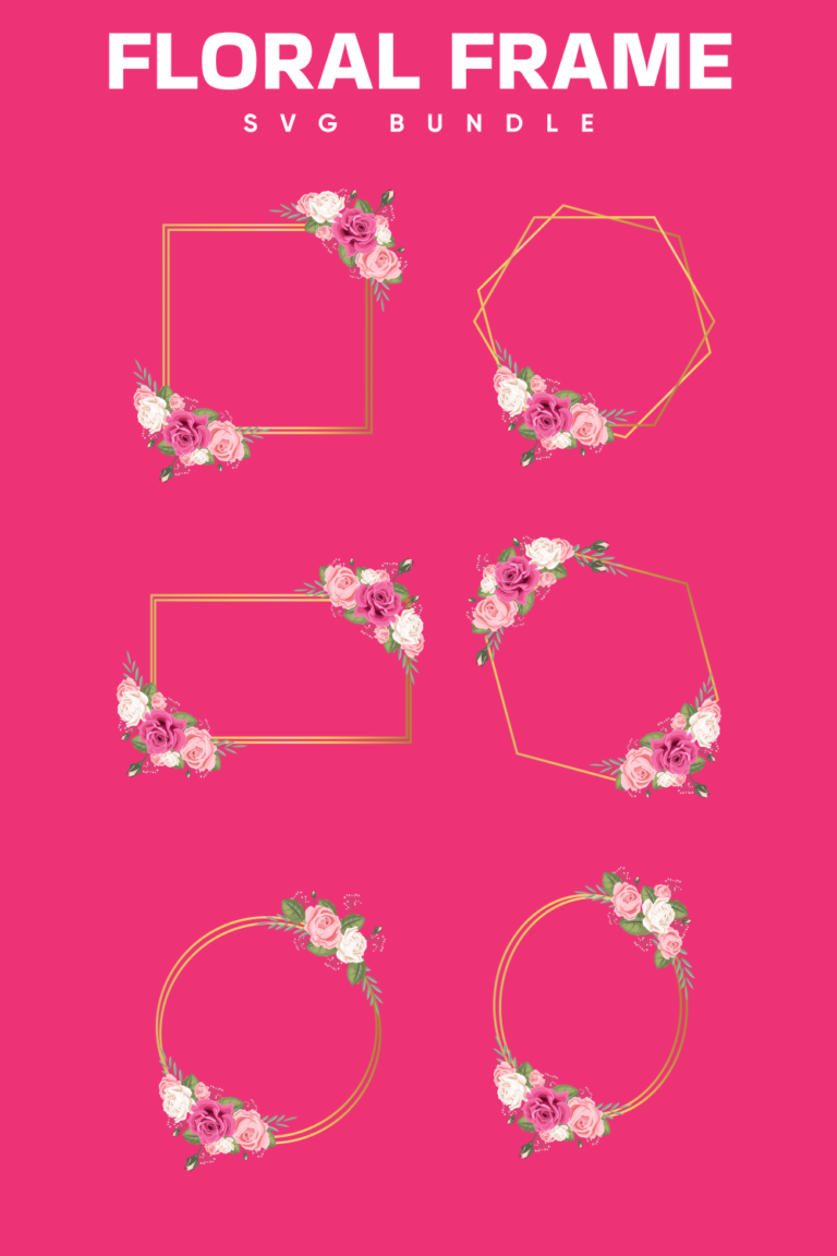 Floral Frame SVG Designs – MasterBundles