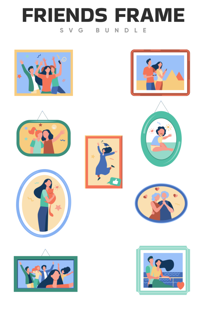 Friends Frame SVG Designs – MasterBundles